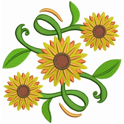 Sunflower Border Machine Embroidery Design Bundles / - Etsy