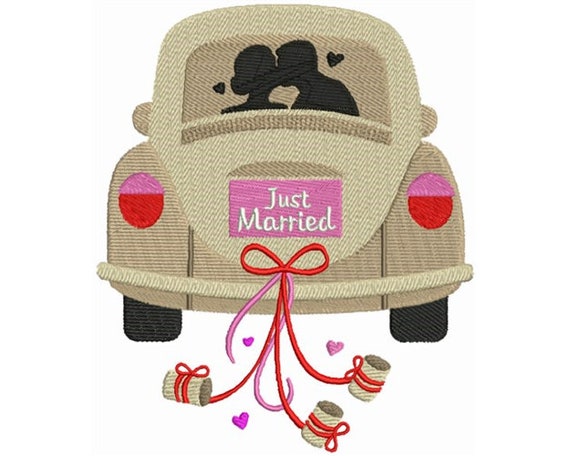 Wedding Machine Embroidery Design / Bride and Groom Embroidery - Etsy UK