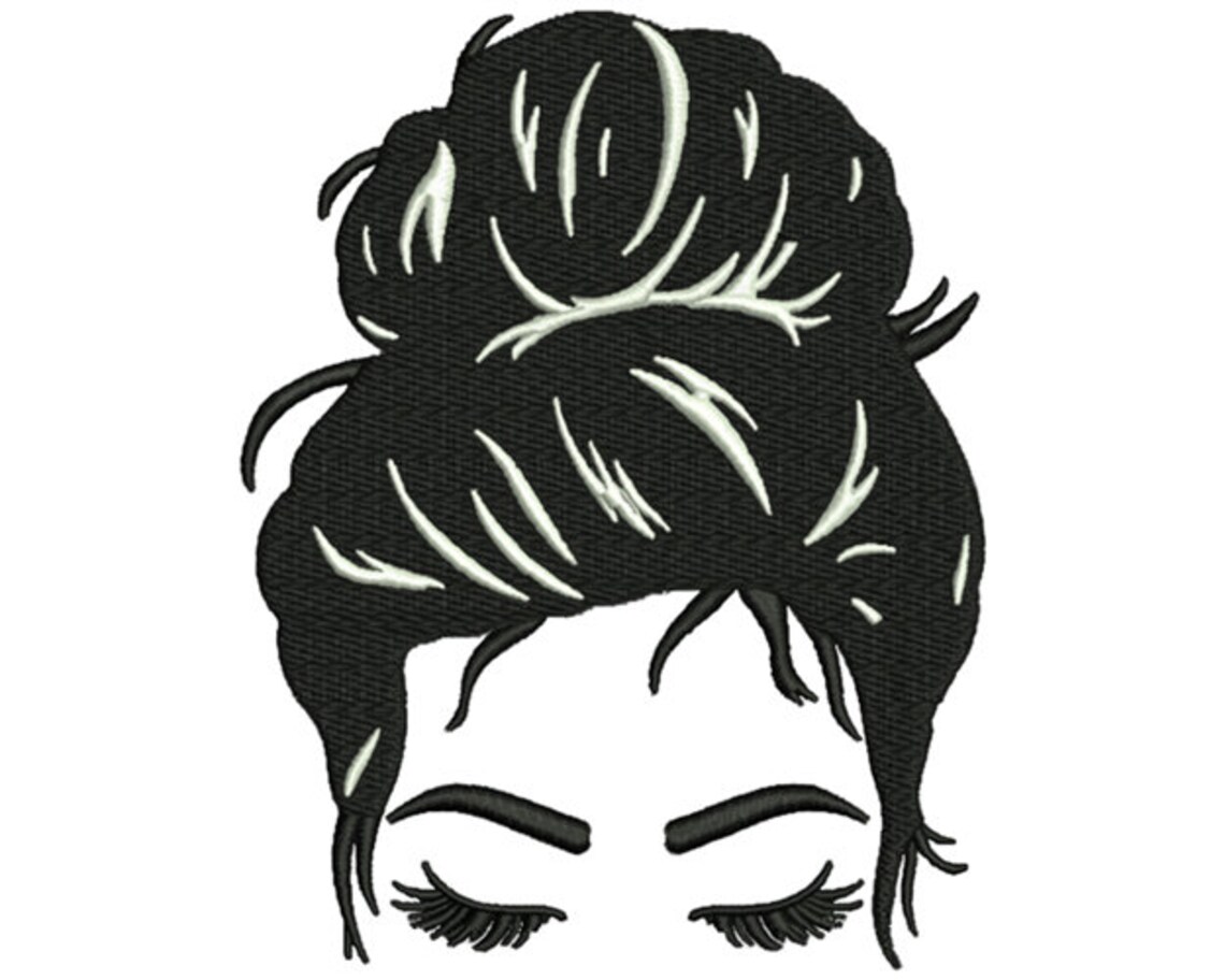 Woman's Hair - Machine Embroidery Design, Beautiful Woman With Long ...