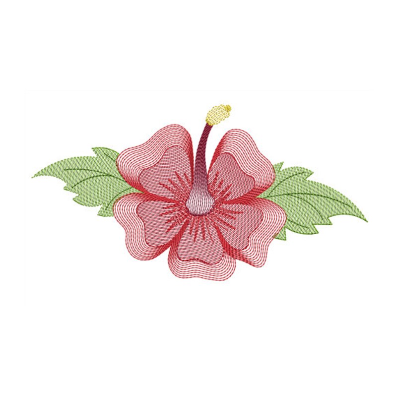 Hibiscus Embroidery - Etsy