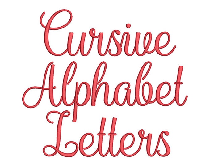 Cursive Embroidery Font PES File Instant Download Monogram Letters ...
