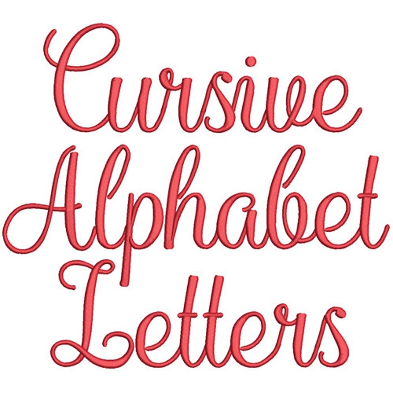 Cursive Embroidery Font - Etsy