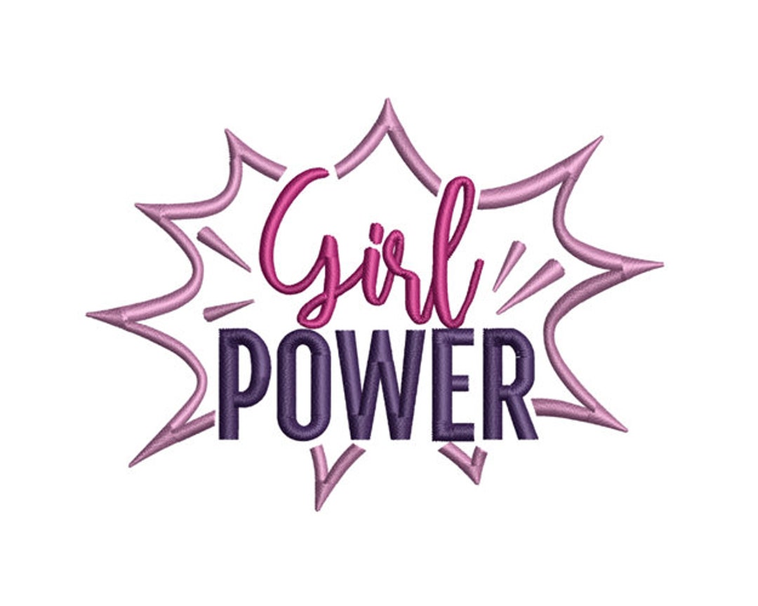 Girl Power Machine Embroidery Design, Girl Boss Embroidery, Embroidery ...