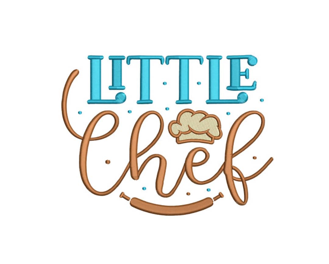 Machine Embroidery Design - Little Chef - Cute Kids Chef Embroidery ...