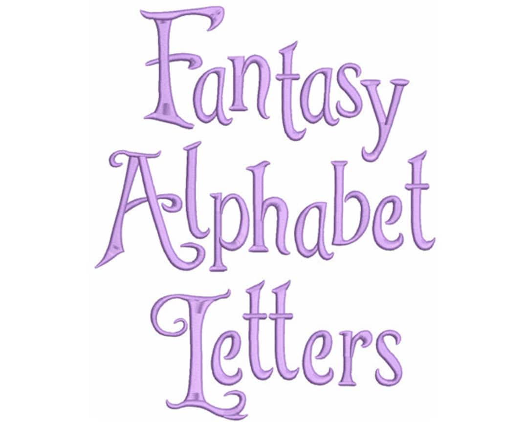 Fantasy Alphabet Letters Machine Embroidery Font Upper Case And Lower