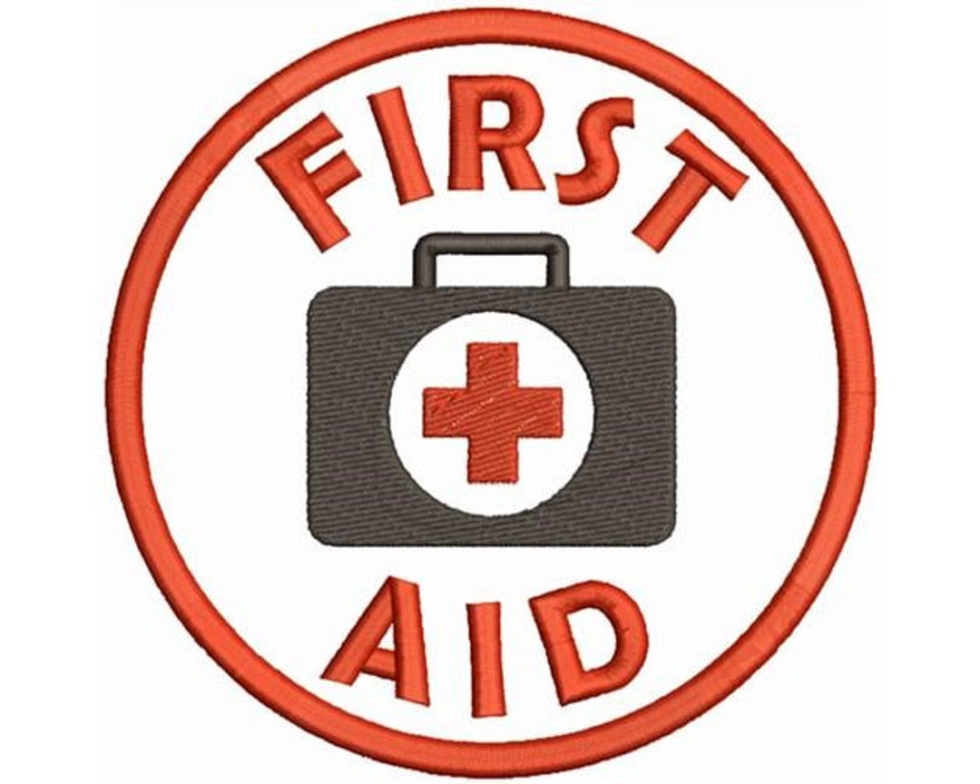 Professional First Aid Logo Design for Medical Kits and Healthcare Apparel Machine Embroidery ...