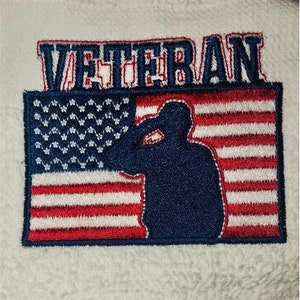 American Veteran - Machine Embroidery Design - 2 Sizes - Etsy