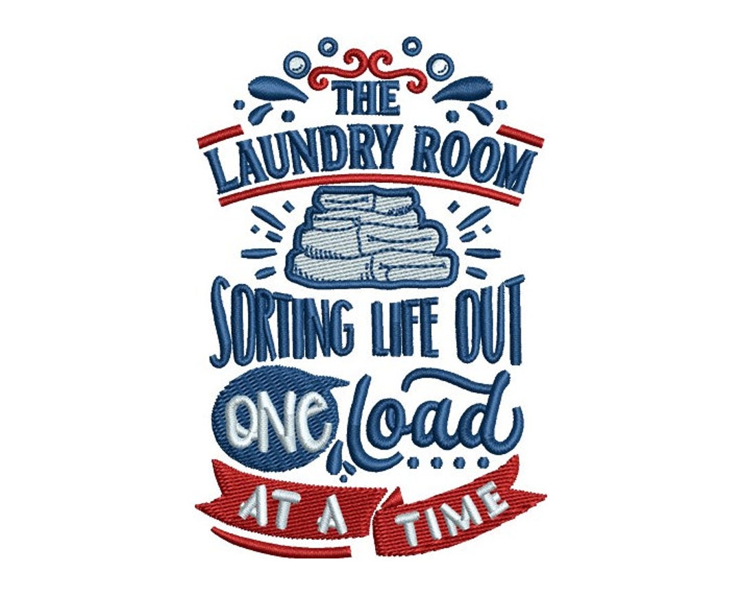 Vintage Laundry Room Embroidery - Retro Style Embroidery -home ...