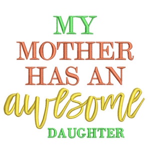 Mother and Daughter Machine Embroidery Design, Embroidery Designs ...