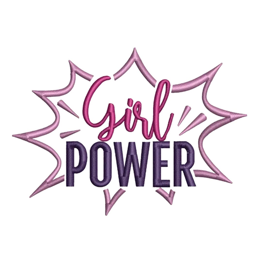 Girl Power Machine Embroidery Design, Girl Boss Embroidery, Embroidery ...