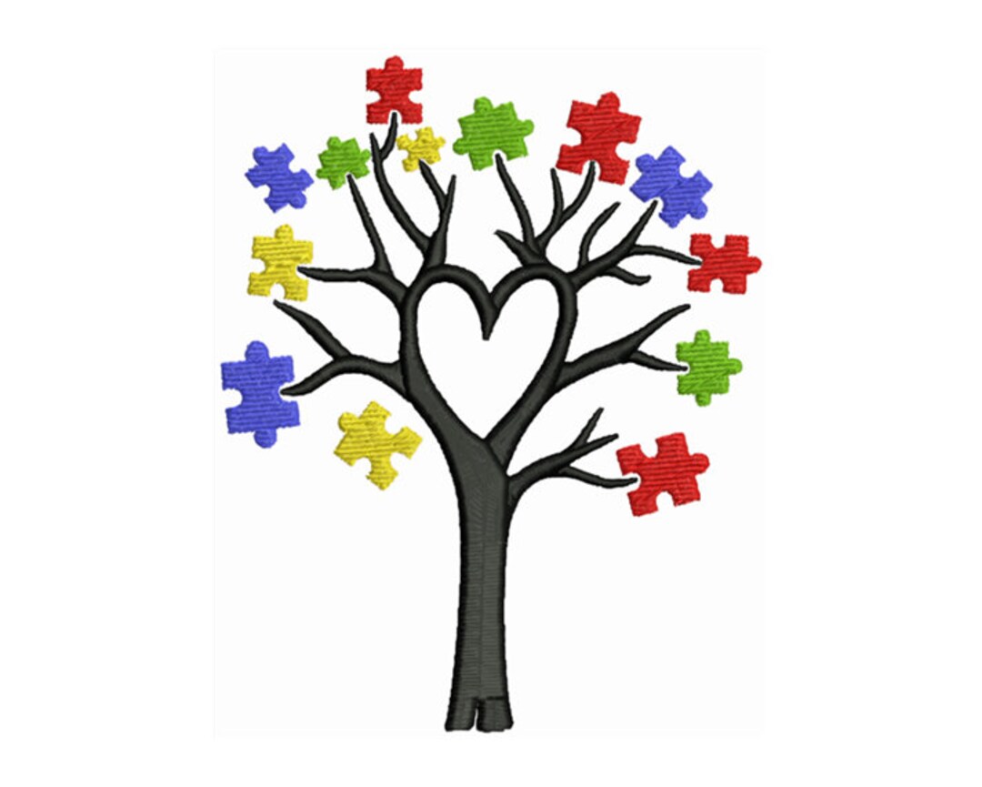 Autism Tree Inspirational Stitch for Awareness and Support Machine ...