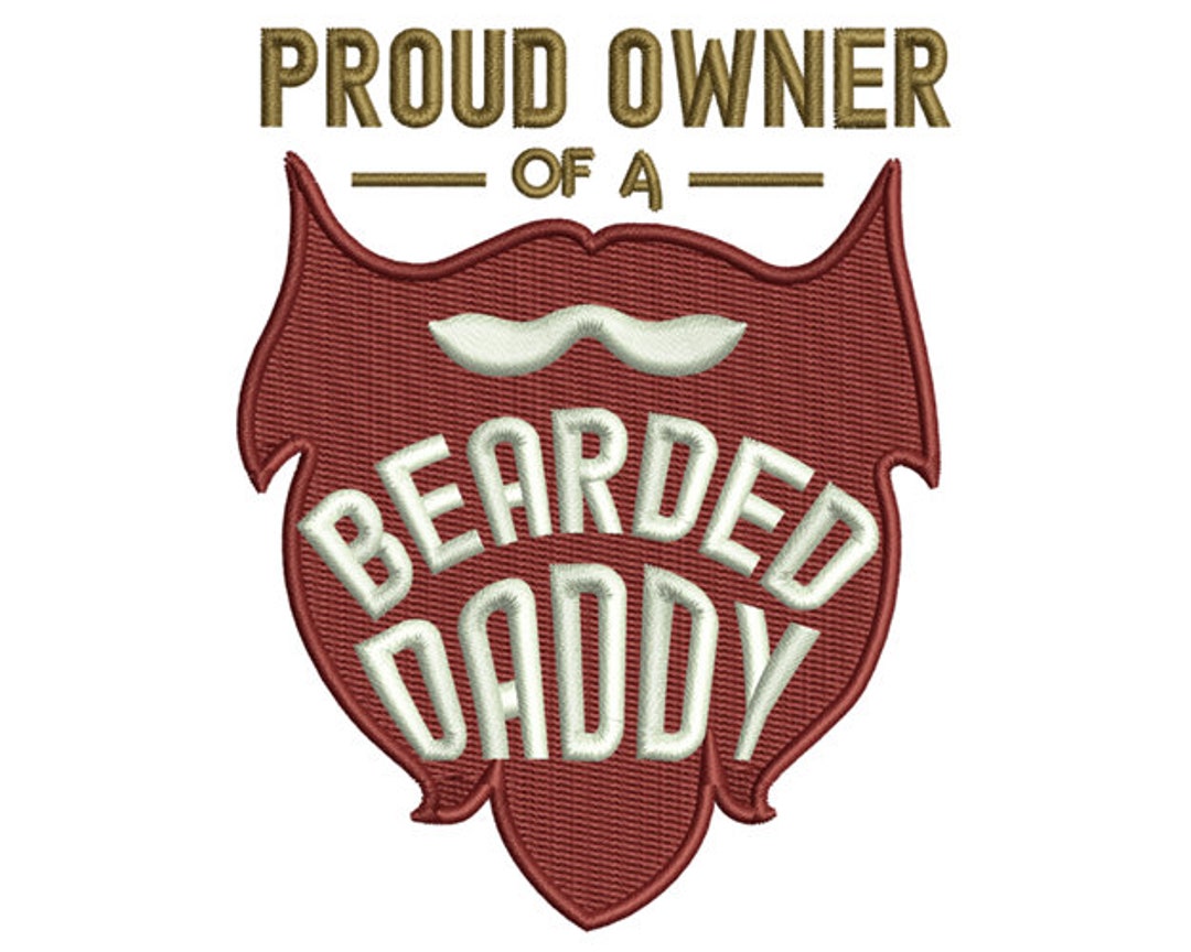 Bearded Daddy Machine Embroidery Design, Father Embroidery Designs, Dad ...