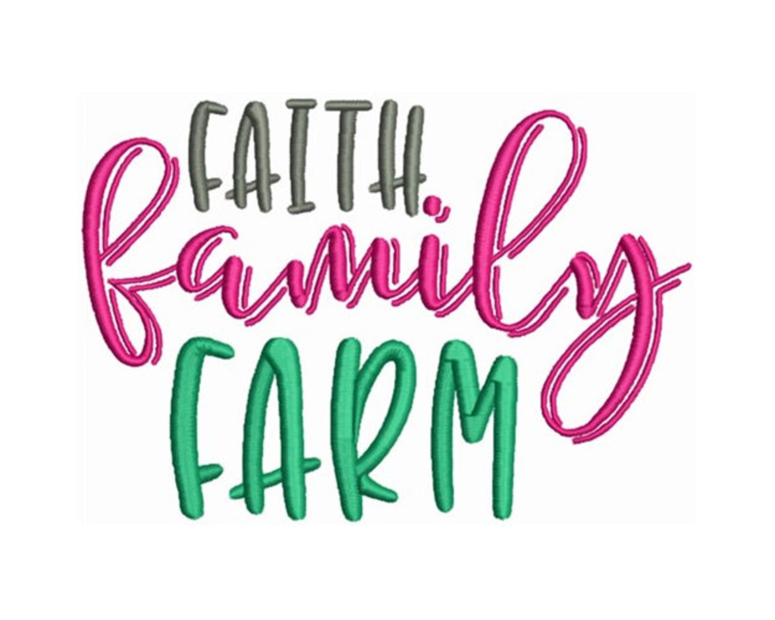 Faith Family and Farm Machine Embroidery Design / Family - Etsy