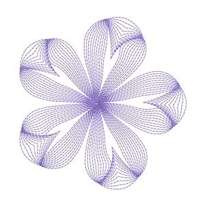 Delicate Rippled Flower Machine Embroidery Design 2 Sizes - Etsy