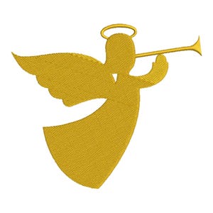 Trumpet Angel - Heavenly Musical Cherub Embroidery Pattern - Angel ...