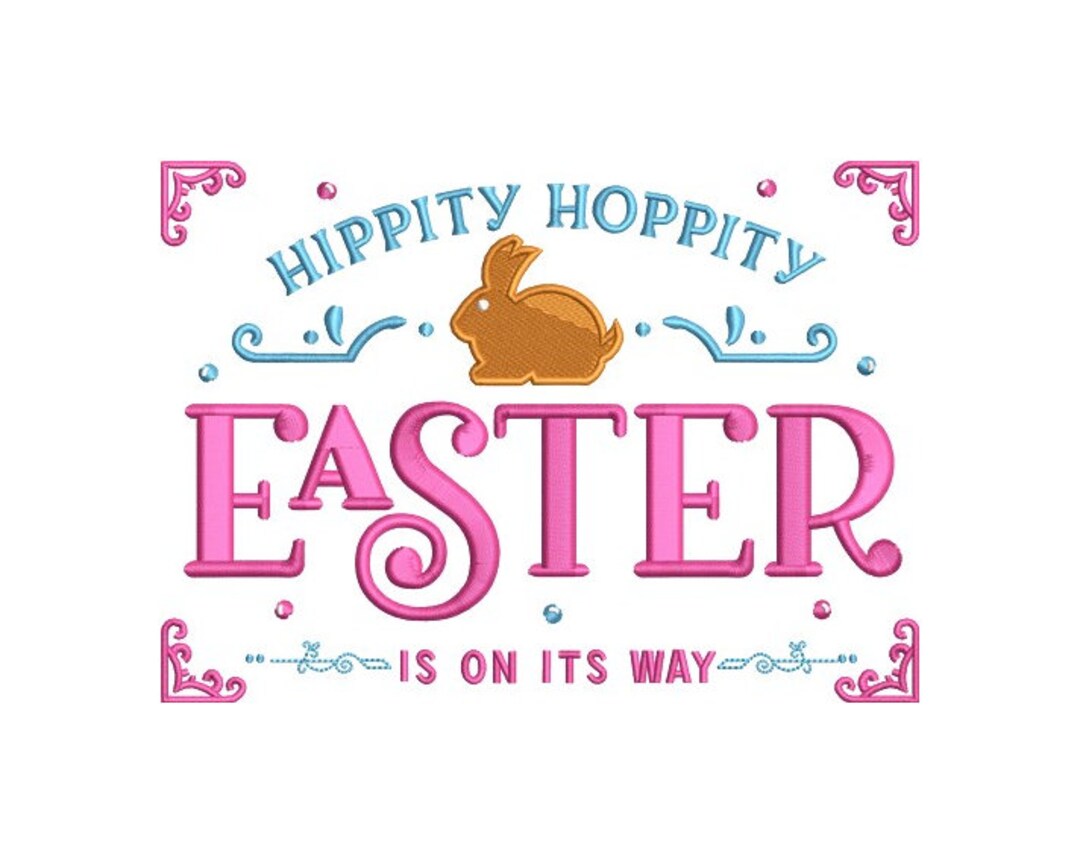 Easter on It's Way - Bunny Embroidery- Easter Decor and Gifts ...