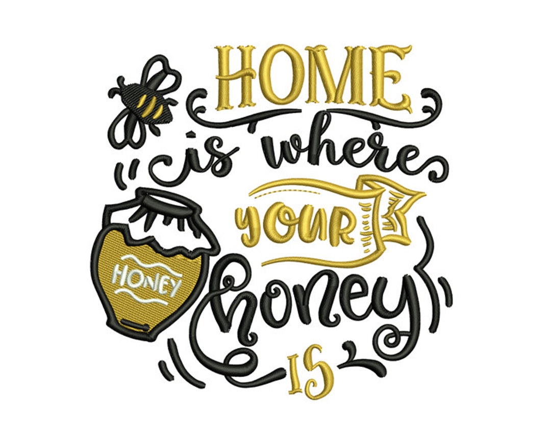 Home Where Honey is - Sweet Home Decor DIY Pattern - Honey Bee ...