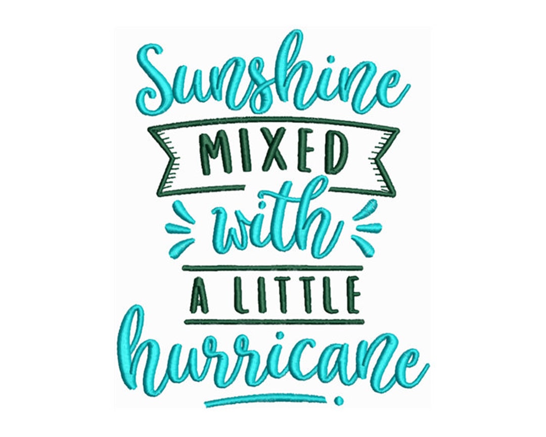 Sunshine Hurricane - Machine Embroidery Design - 2 Sizes - Etsy