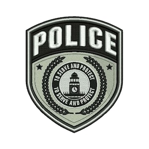 Police Badge - Machine Embroidery Design Police Service Embroidery ...
