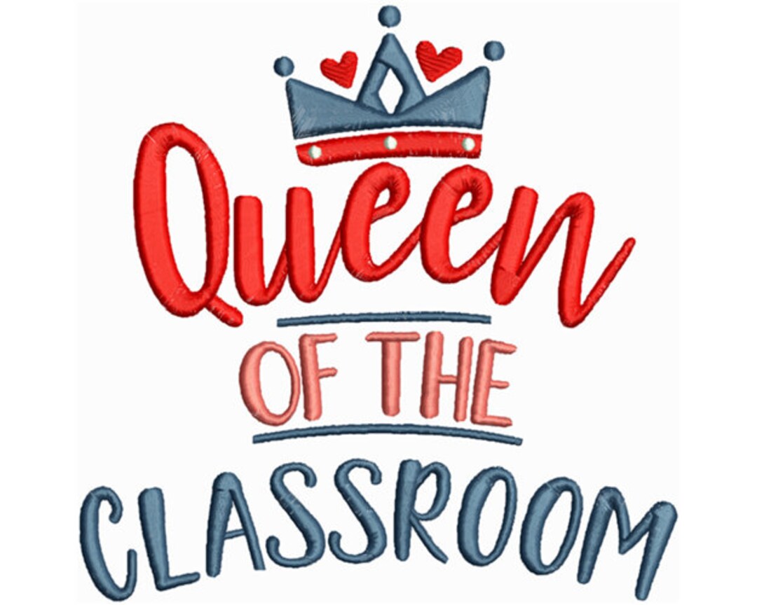 Queen of Classroom Machine Embroidery Design / Graduate Embroidery ...