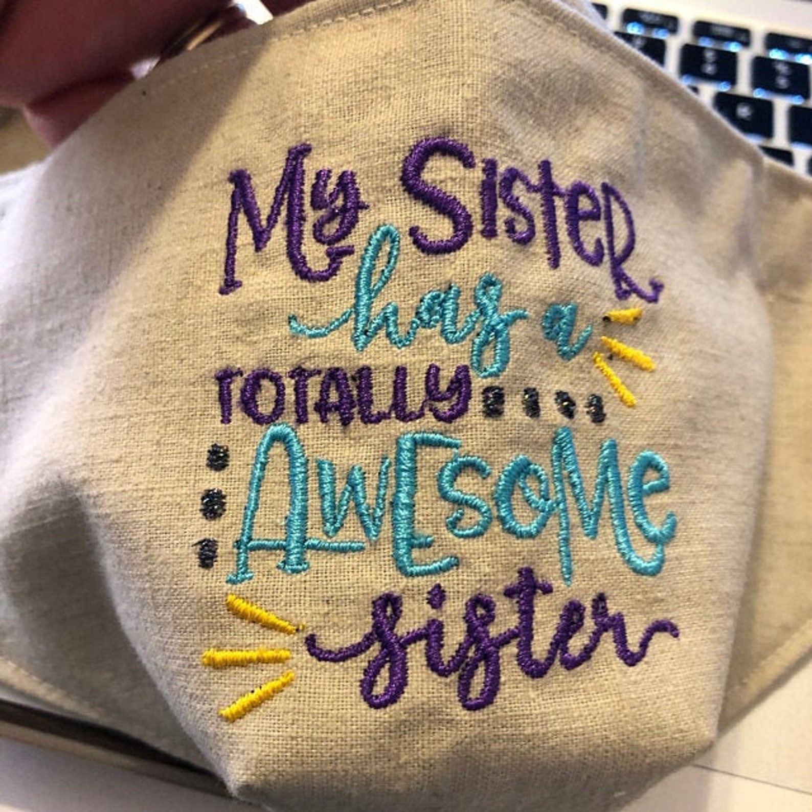 Big Sister Machine Embroidery Design / Awesome Sister Embroidery ...