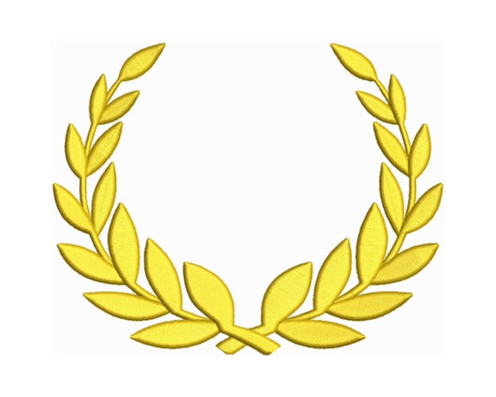 Gold Leaf Wreath Machine Embroidery Design / Greek - Etsy