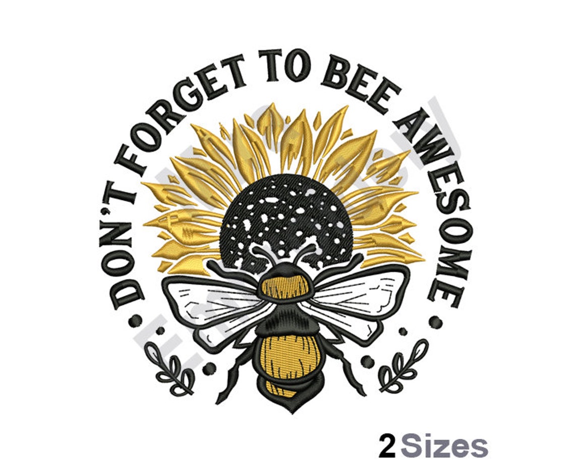 Bee Awesome - Machine Embroidery Design, Honey Bee Embroidery Designs ...