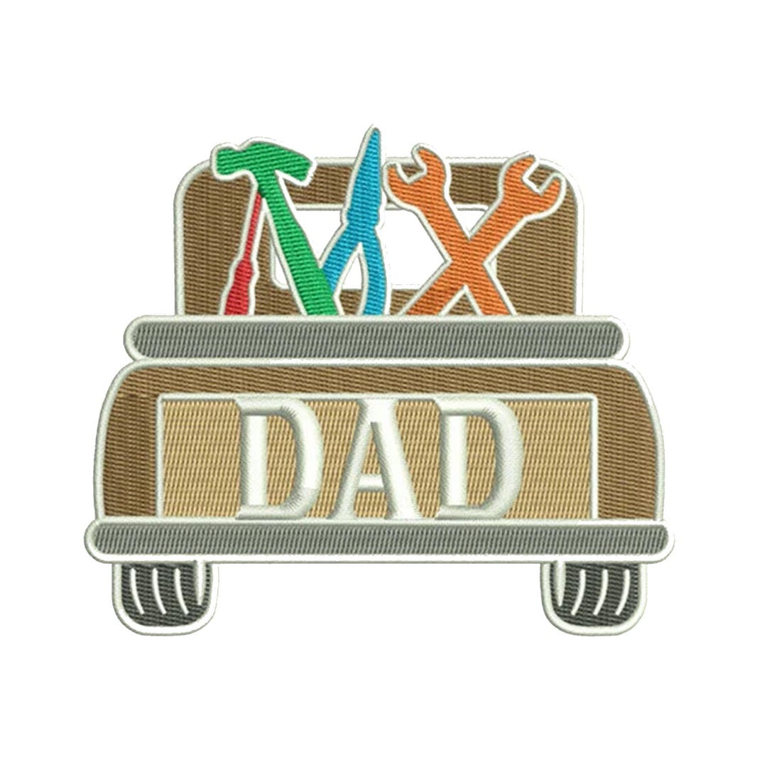 Dad Pickup Truck - Father's Day and Gifts - Daddy Gift Embroidery ...