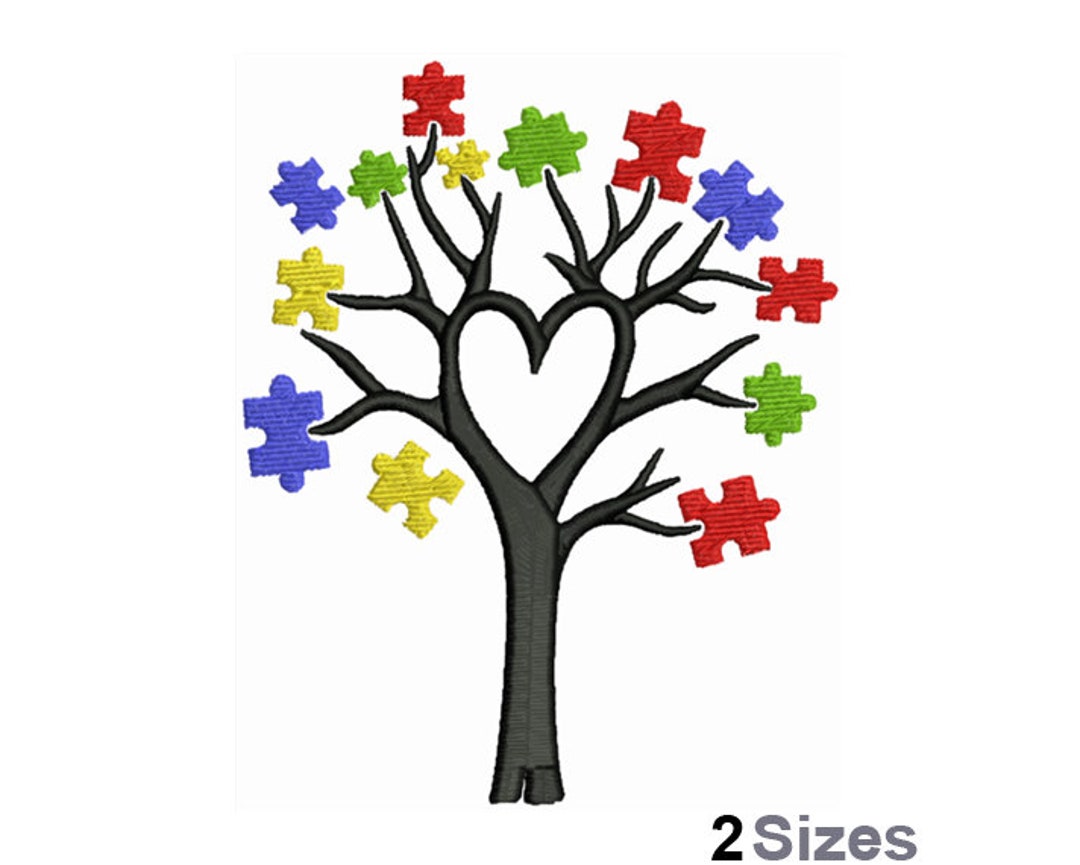 Autism Tree - Inspirational Stitch for Awareness and Support - Machine ...