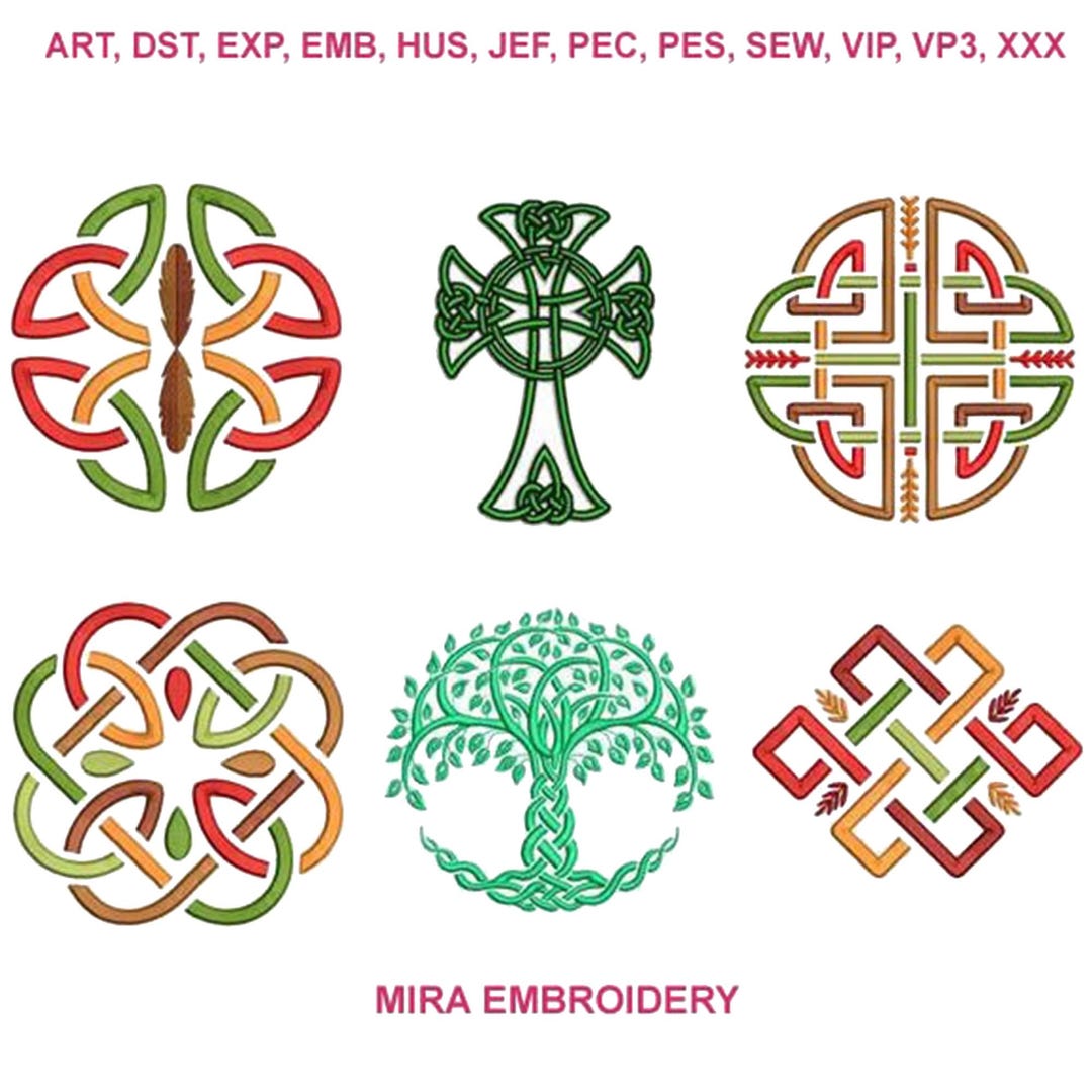 Celtic Knots Machine Embroidery Design / Celtic Tree of Life Embroidery ...
