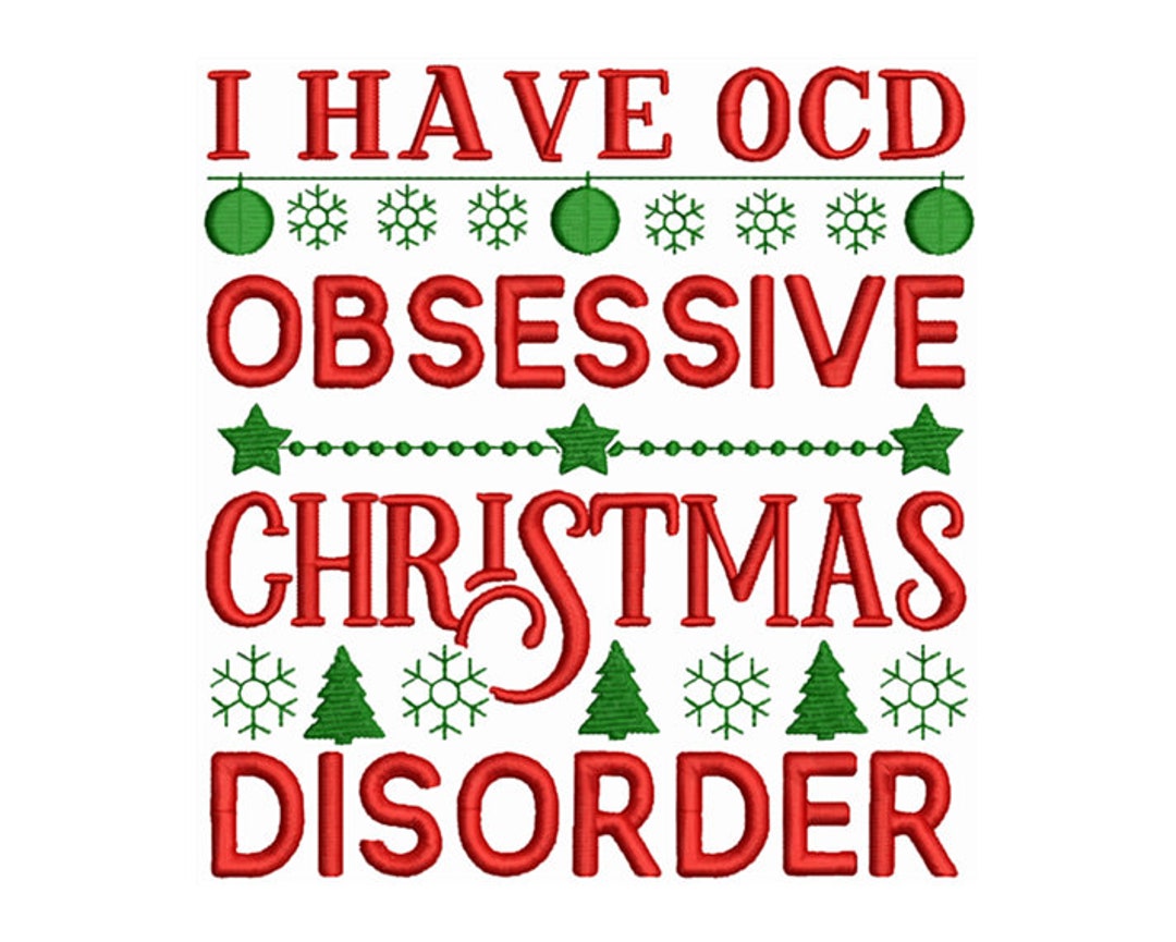 I Have OCD Machine Embroidery Design 2 Sizes - Etsy