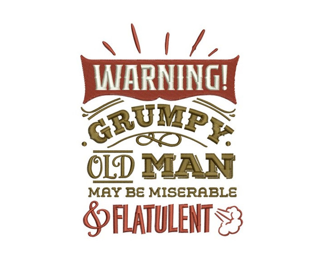 Vintage Vibes: Grumpy Old Man - Funny Senior Quote for DIY Crafts and ...