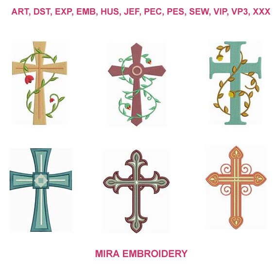 Ornamental Holy Cross Machine Embroidery Design / Christian | Etsy