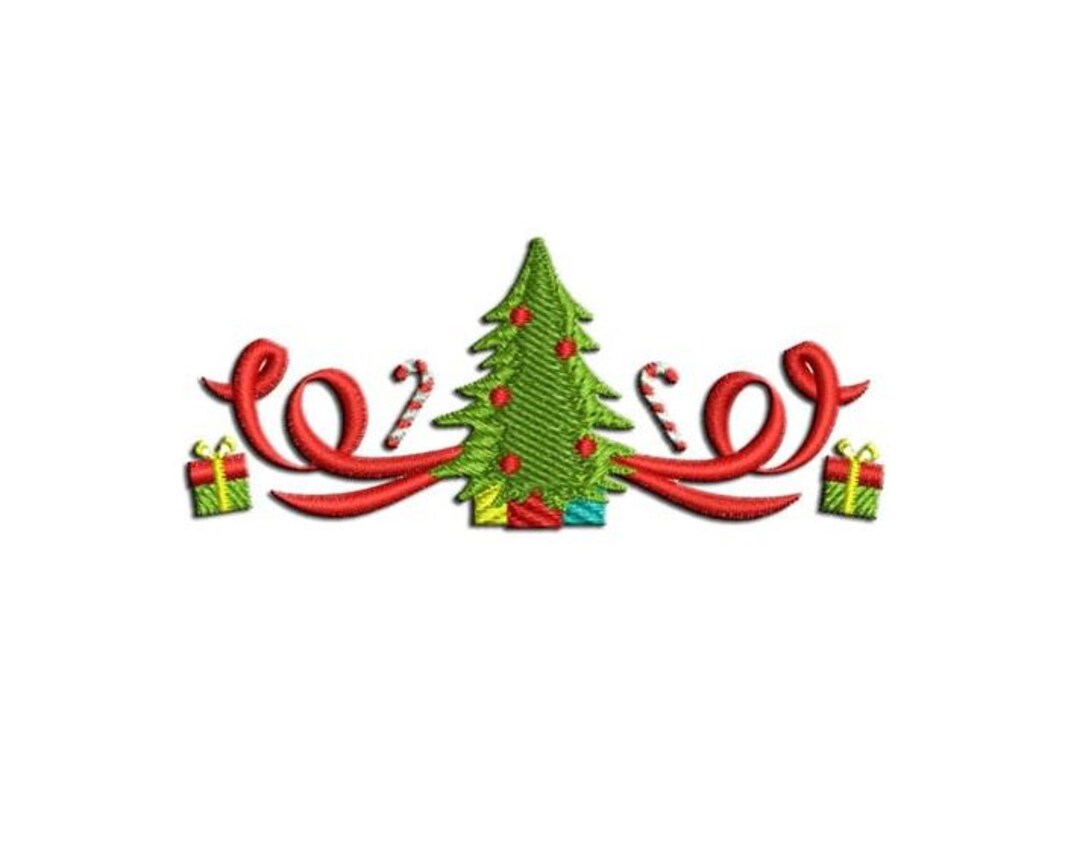 Christmas Tree With Presents - Machine Embroidery Design - 2 Sizes - Etsy
