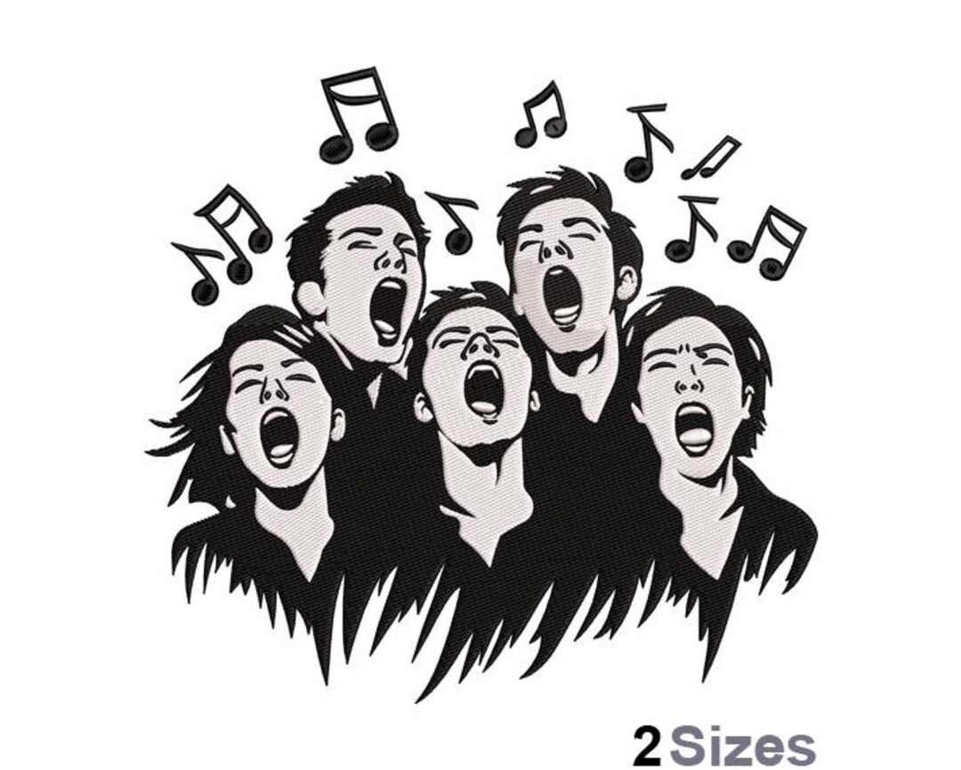Choir Singers Embroidery - Musicians Embroidery - Musical Embroidery ...