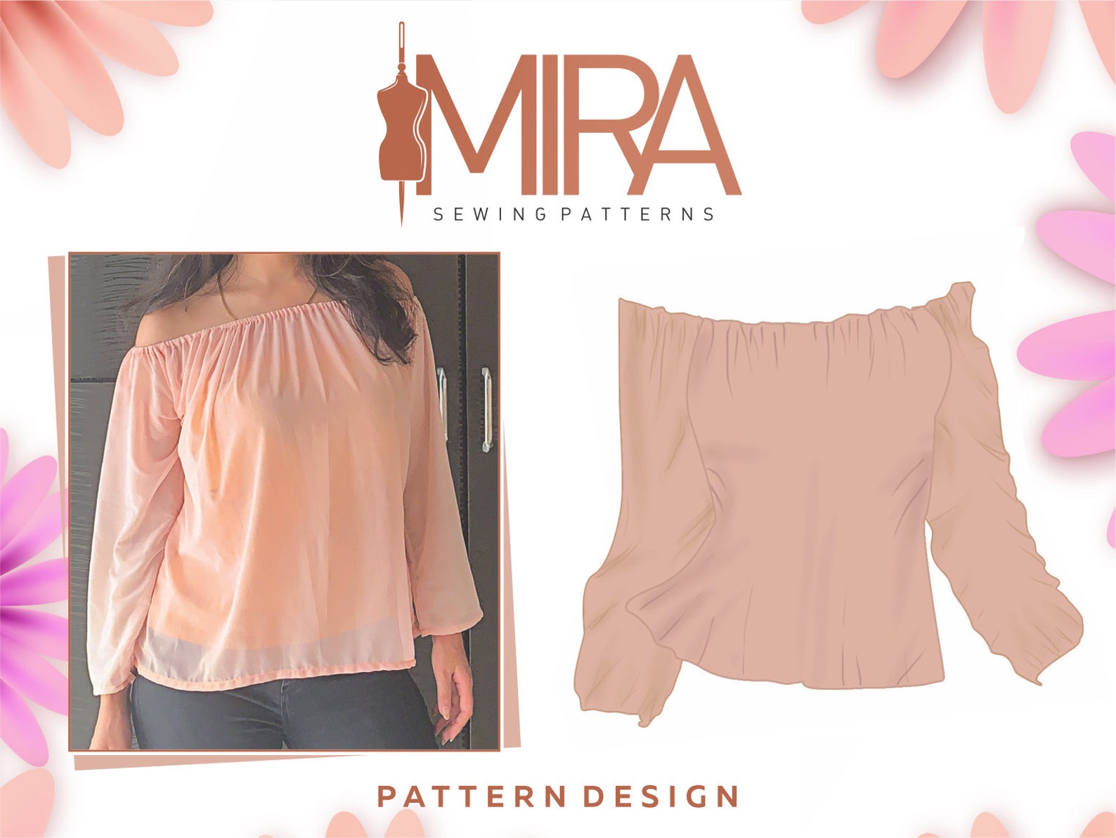 Off Shoulder Top Sewing Pattern / PDF Sewing Pattern Women | Etsy