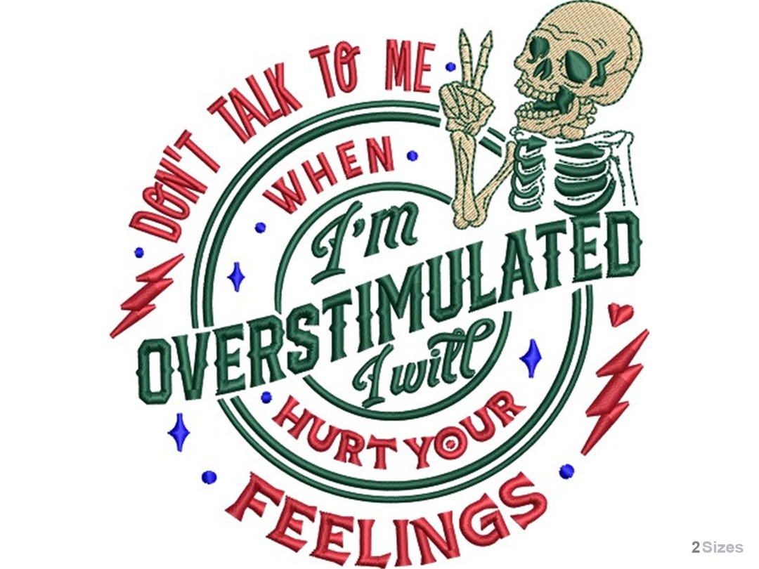 Overstimulated Zone Bones Embroidery Design: Machine Embroidery Pattern ...