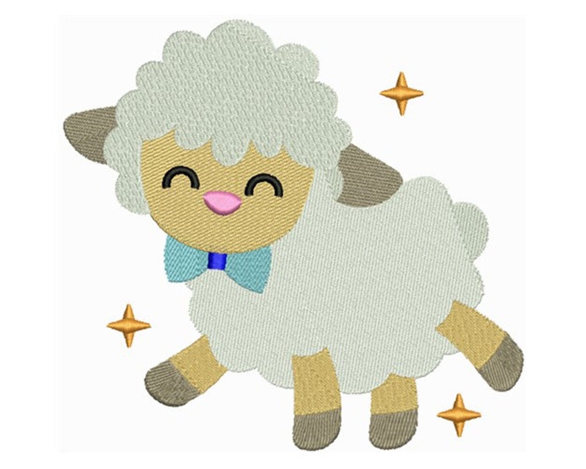 Baby Sheep Machine Embroidery Design / Mini Sheep Embroidery - Etsy
