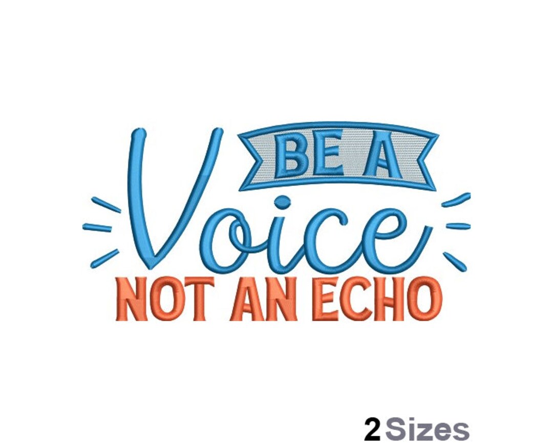 Be A Voice Embroidery - Voice Speaker Embroidery - Speak up Embroidery ...