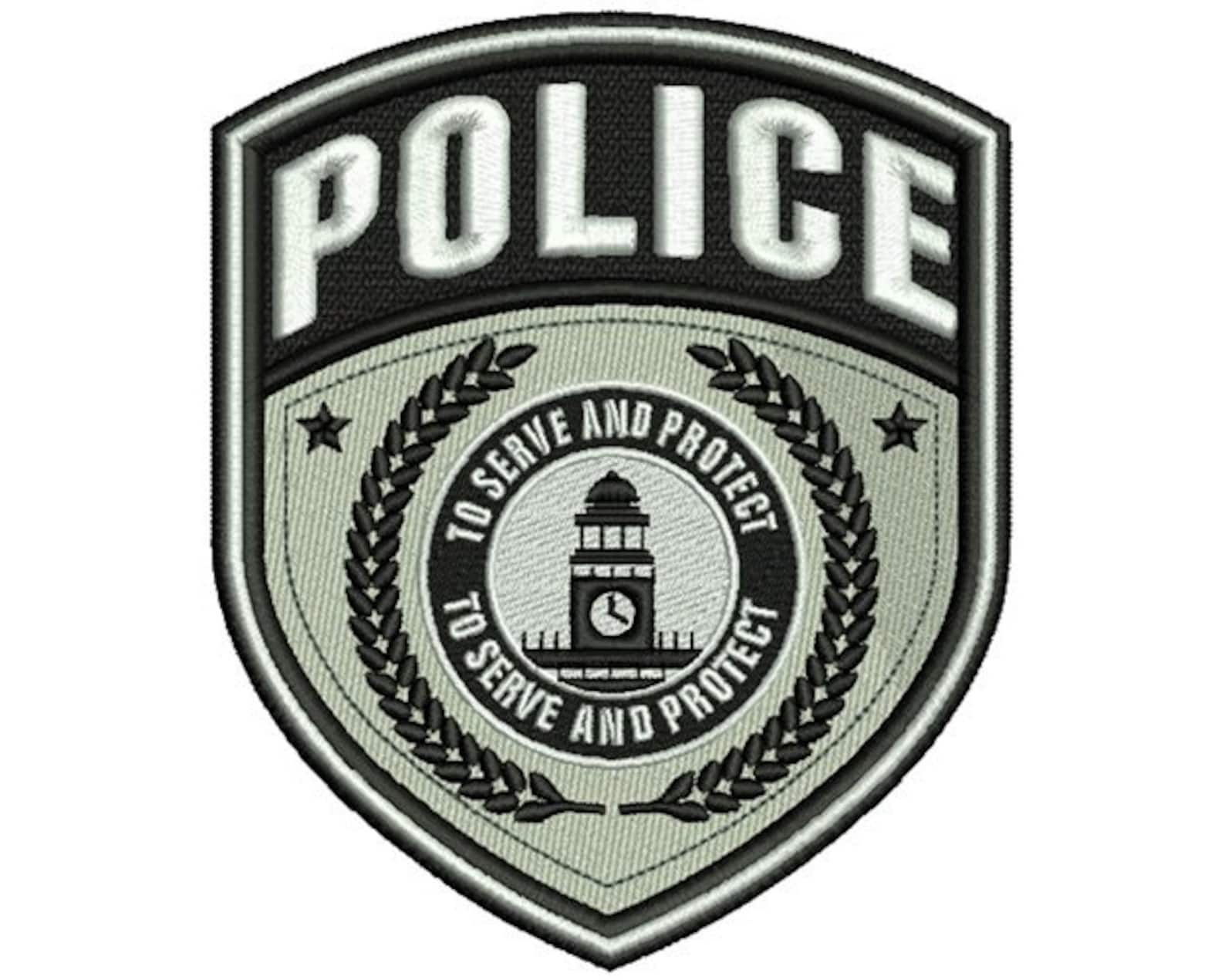 Police Badge Machine Embroidery Design Police Service | Etsy