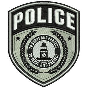 Police Badge Machine Embroidery Design Police Service Embroidery ...