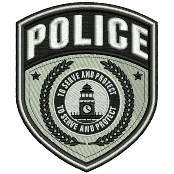 Police Badge Embroidery File - Etsy