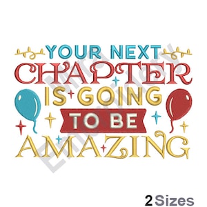 Your Next Chapter is Going to Be Amazing - Inspirational Embroidery ...