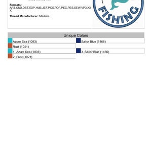 Fishing Logo - Machine Embroidery Design - Etsy