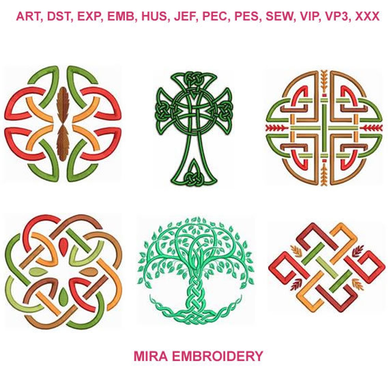 Celtic Knots Machine Embroidery Design / Celtic Tree of Life - Etsy