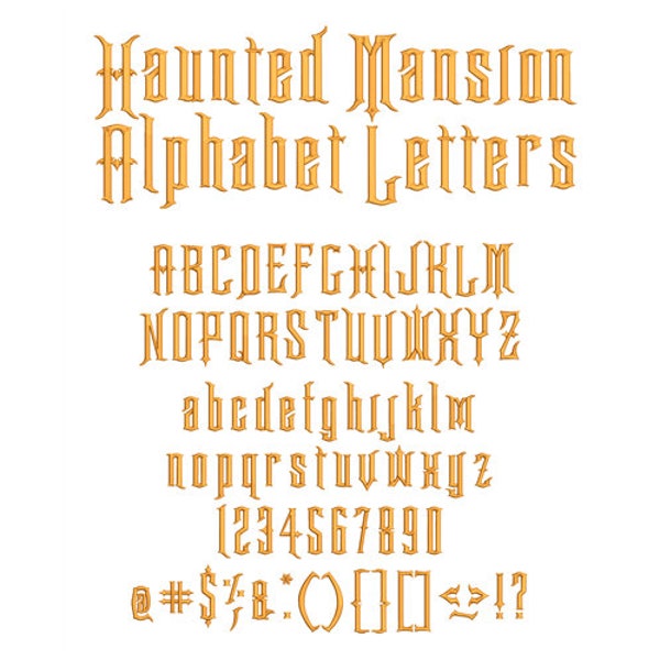 Haunted Mansion Font Letters - Etsy