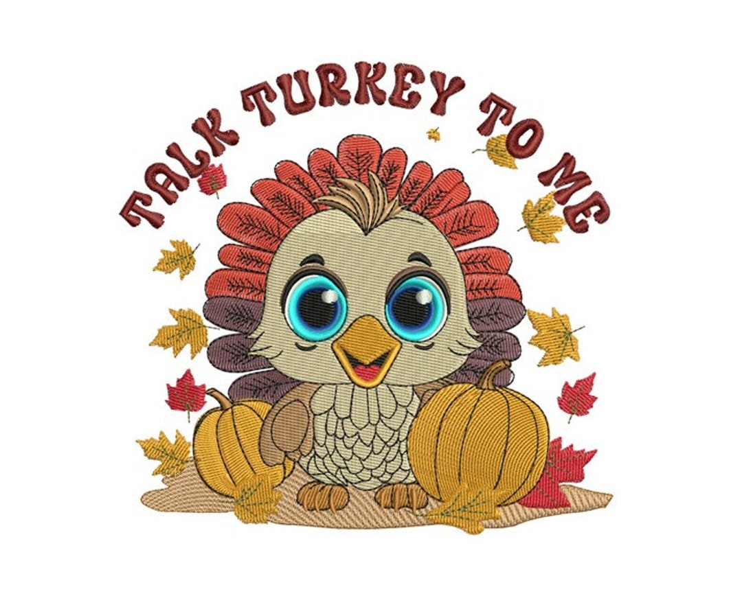 Talk Turkey - Embroidery Pattern for DIY Crafts and Gifts - Bird ...
