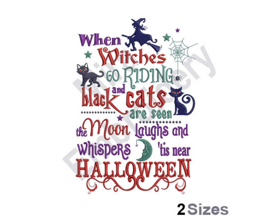 When Witches Go Riding - Halloween Decor - Witch Hat - Spooky ...