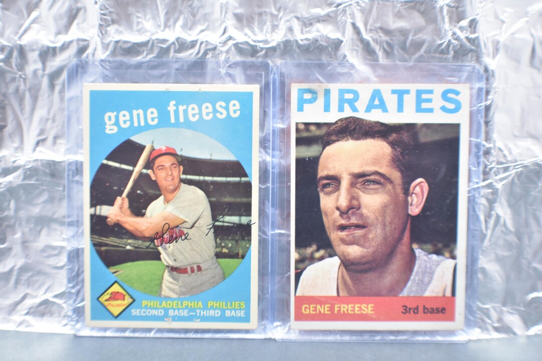 GENE FREESE 1959 Topps 472 Excellent Well Centered & 1964 Card 266 EX ...