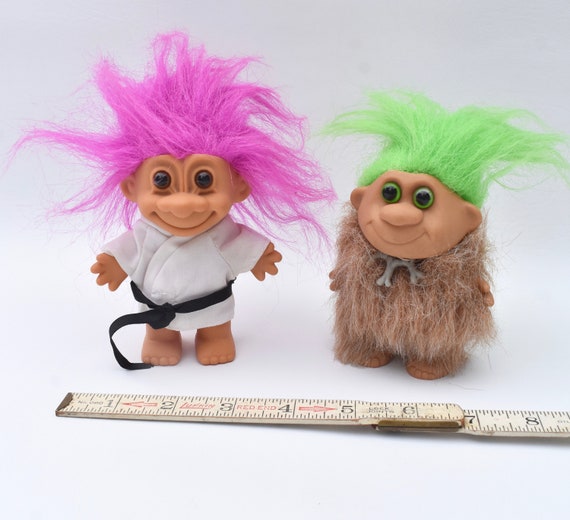 Karate Troll Doll RUSS 1990s 5 & Treasure Troll Caveman - Etsy